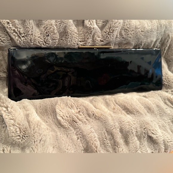 Ingber | Bags | Vintage Ingber Black Patent Leather Long Clutch | Poshmark